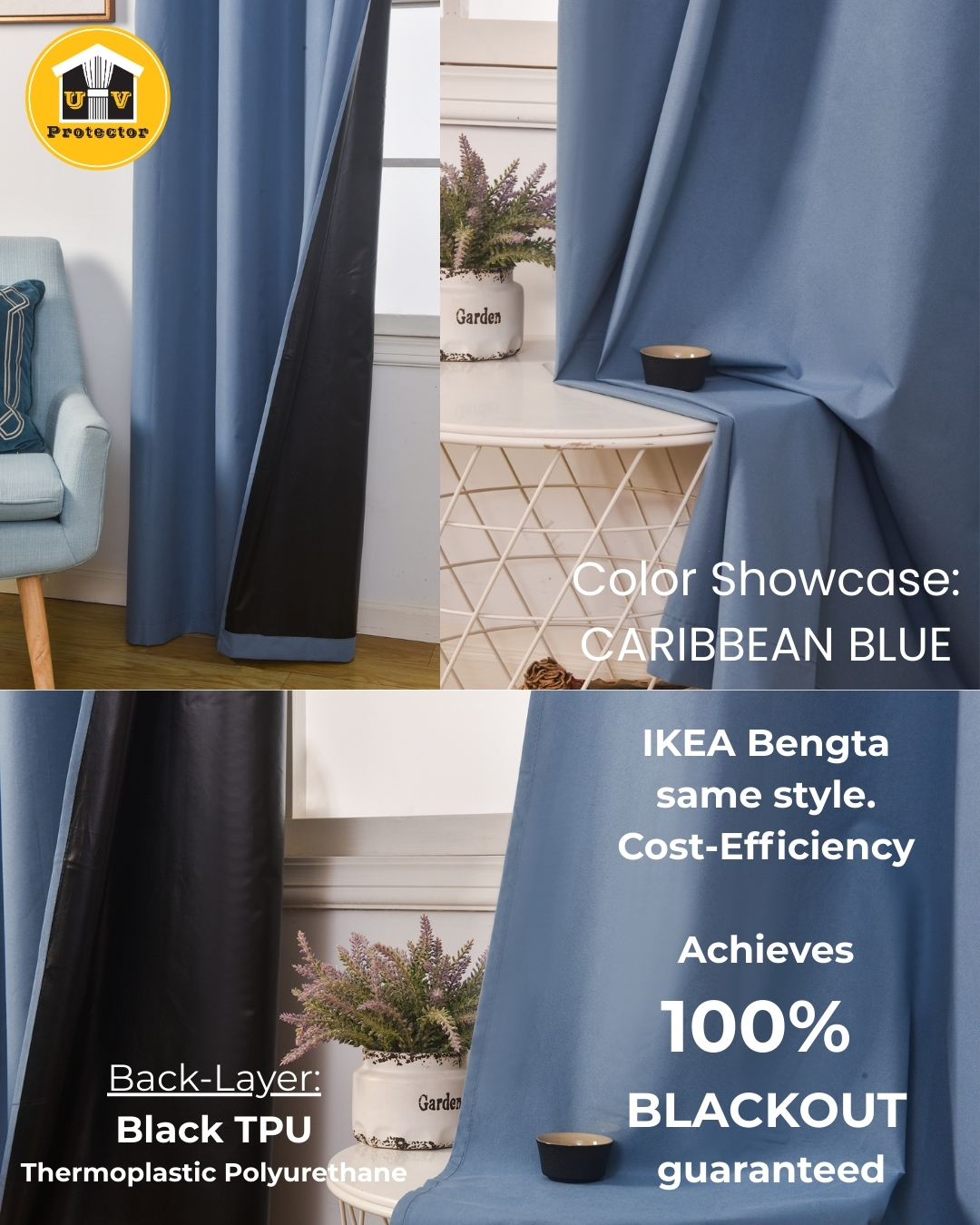 Curtain Langsir BLOCKOUT 100% Plain Morandi Color Palette 6 7 8 feet ...