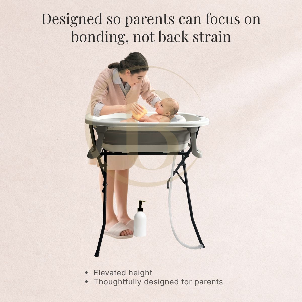 CUDDLEB NeoSafe™ Besen Mandi Baby Dengan Stand Foldable Baby Bath Tub ...