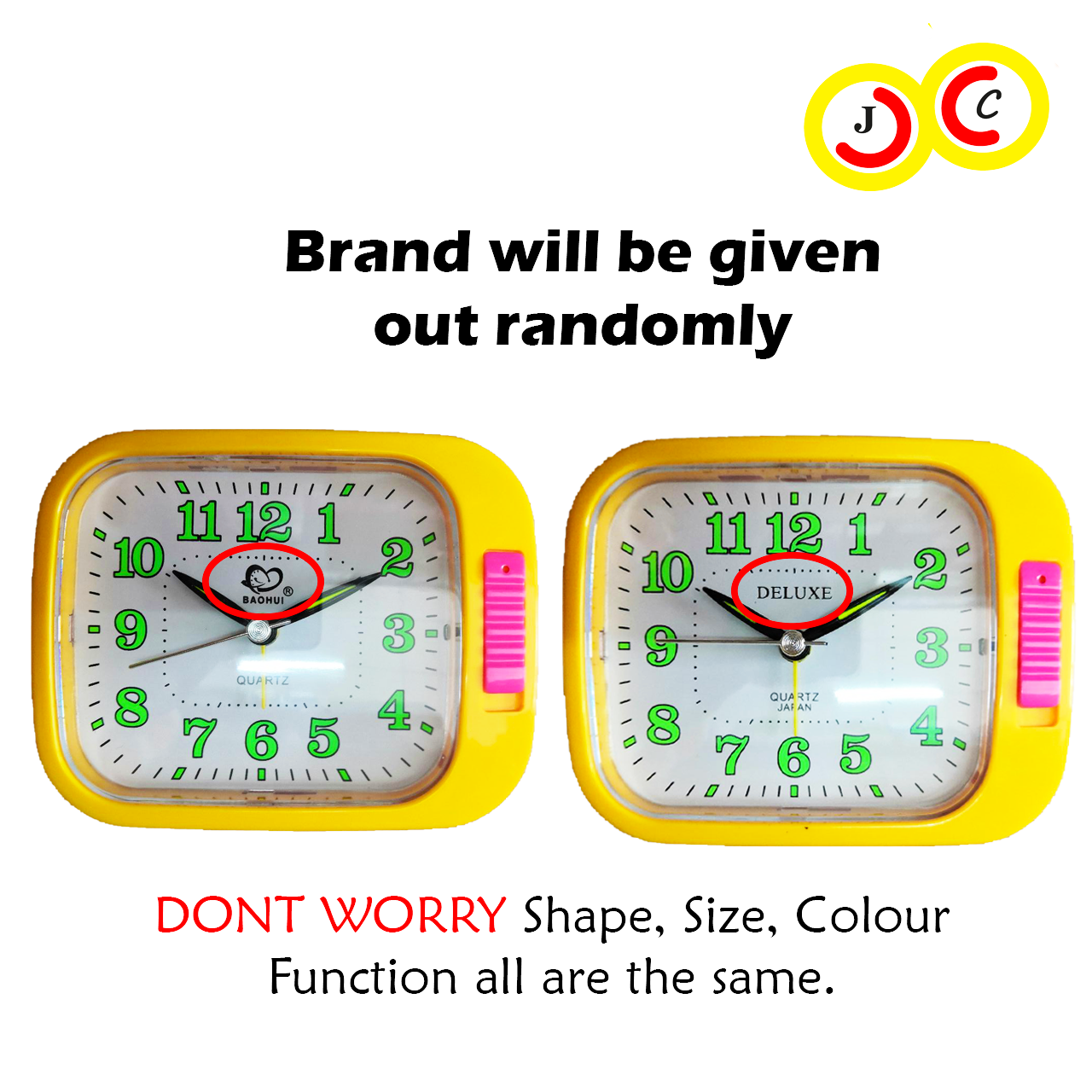 Colourful Alarm Clock Quartz Loud Sound Beeping Ringing Dual Alarm ...