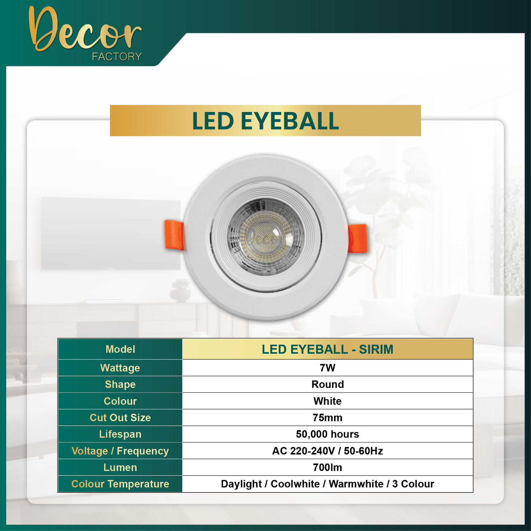 🔥SIRIM 3 Years Warranty🔥3W 5W 7W 10W LED Eye ball LED Recessed Eyeball ...