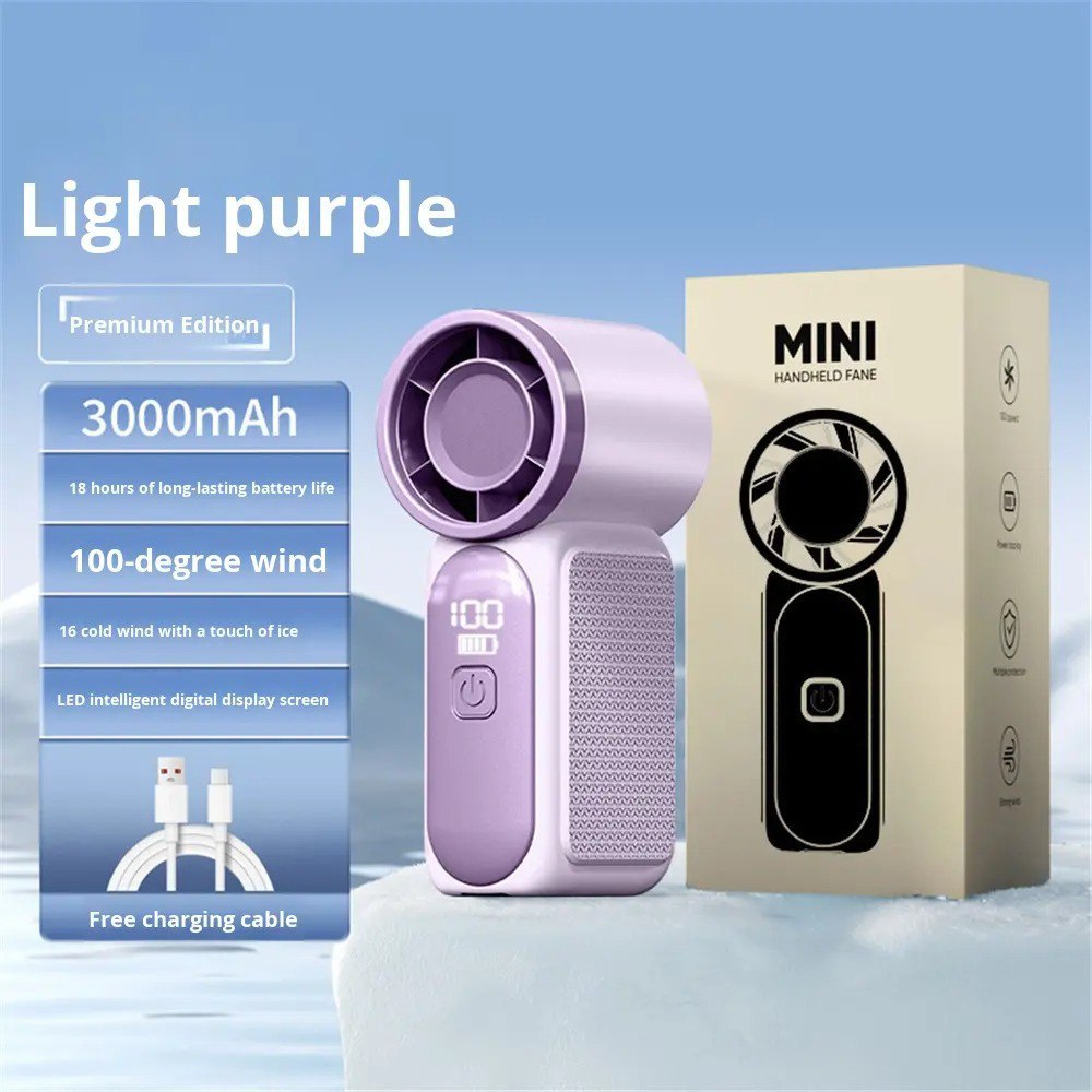 Smallest Fan X688 3600mAh Portable Mini Handheld Fan 3.5-inch 16900 RPM ...