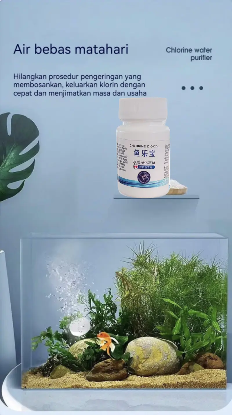 60 keping Tablet penulenan air penyahklorinan tidak perlu menukar air ...