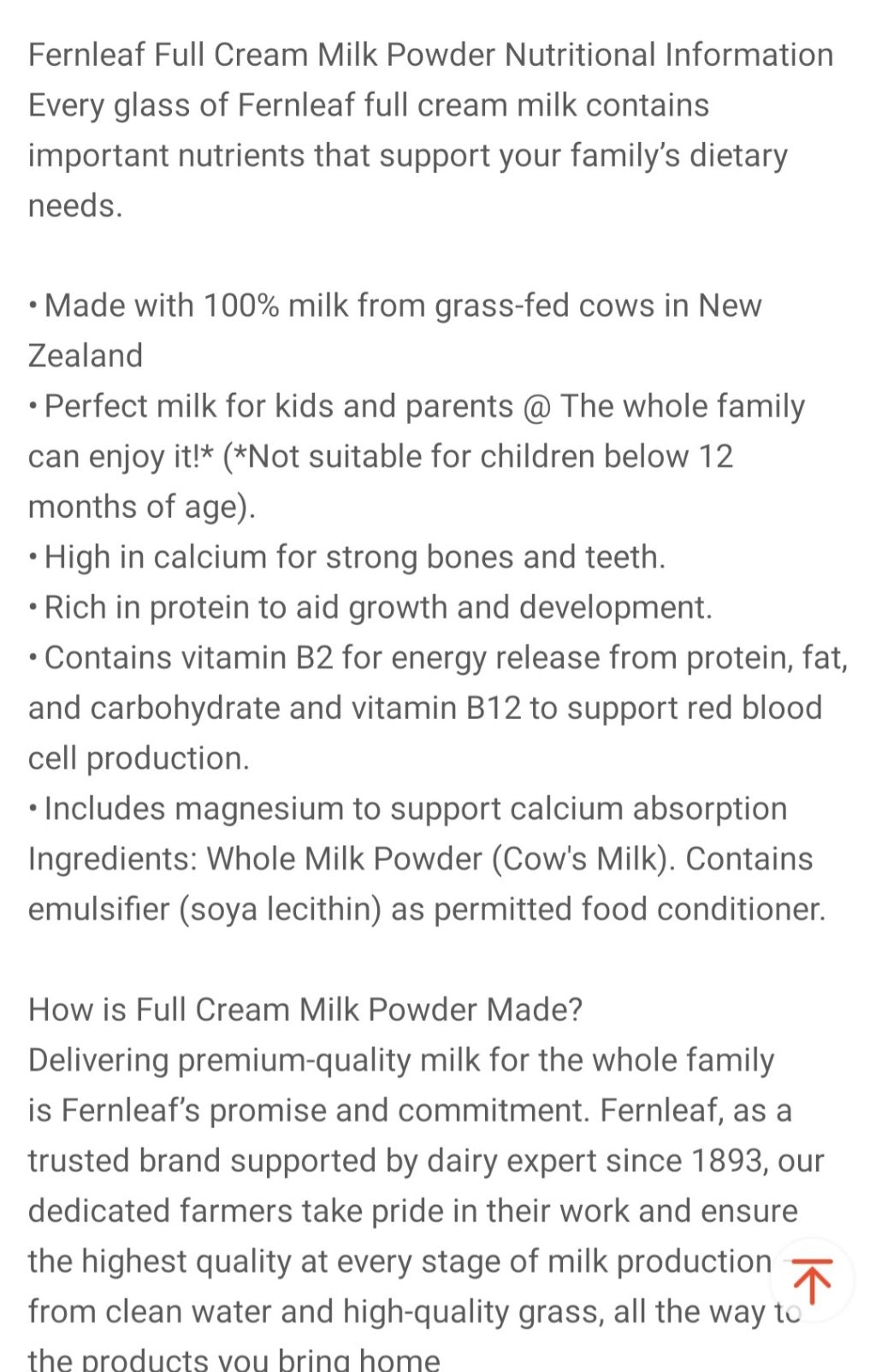 Fernleaf Full Cream Milk powder 1.8kg | Shopee Malaysia