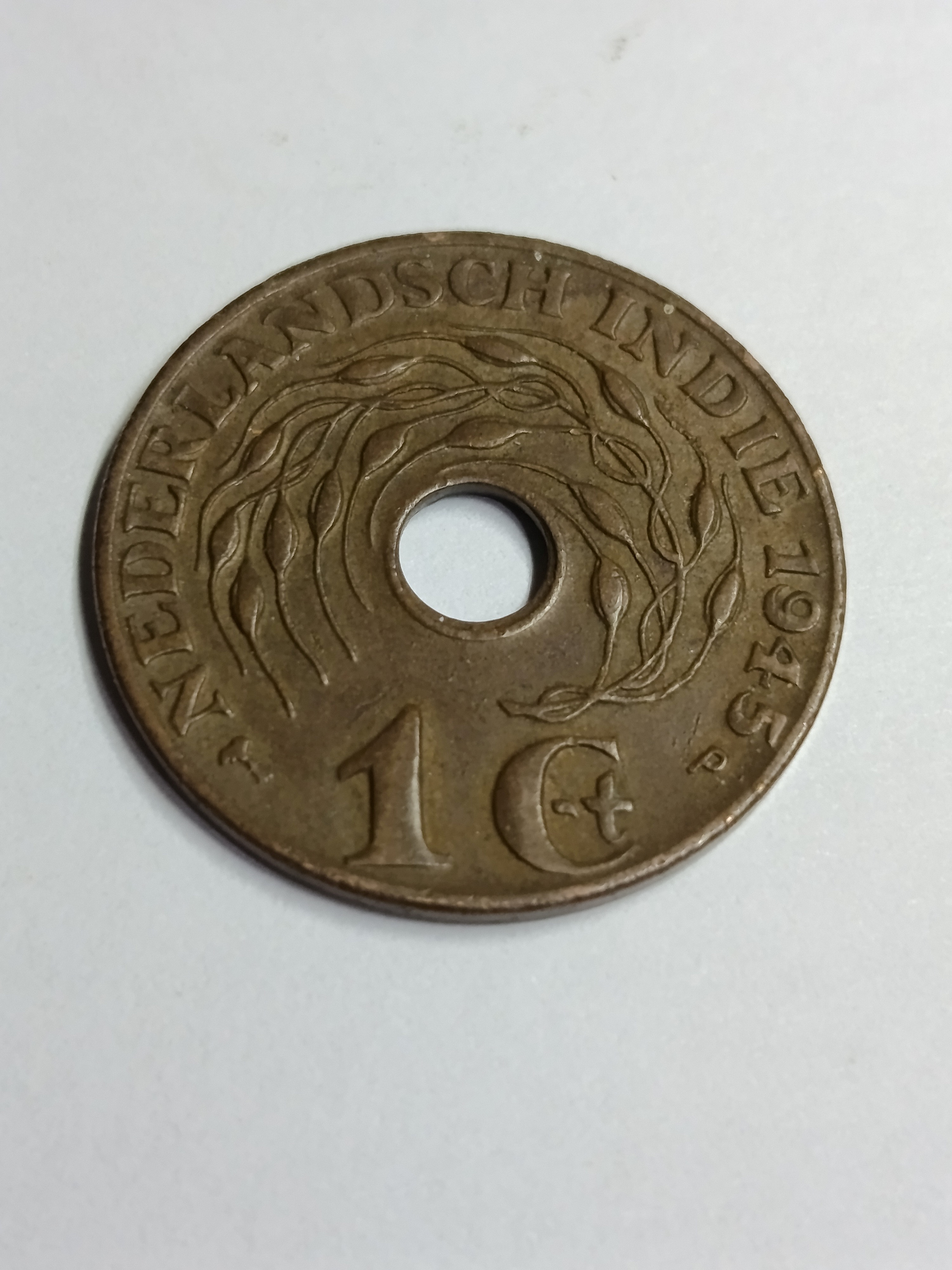 Netherlands East Indies Old Copper Coin 1 Cent Year 1945 | Shopee Malaysia