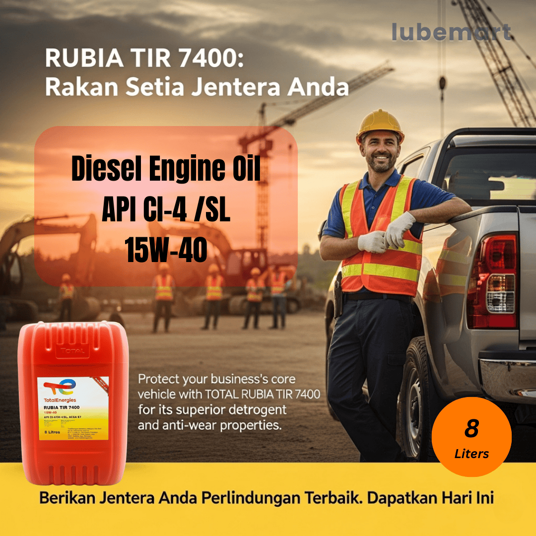 Total 15W40 8L - TotalEnergies Rubia TIR 7400 15W40 CI-4/SL Diesel ...