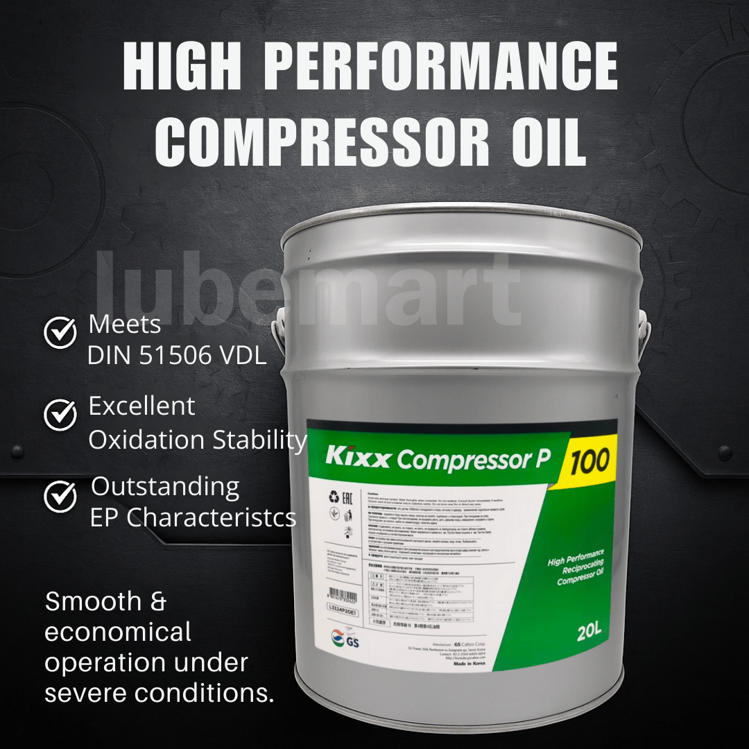 Piston Compressor Oil VG 100 - KIXX COMPRESSOR P 100 (20 LITERS ...
