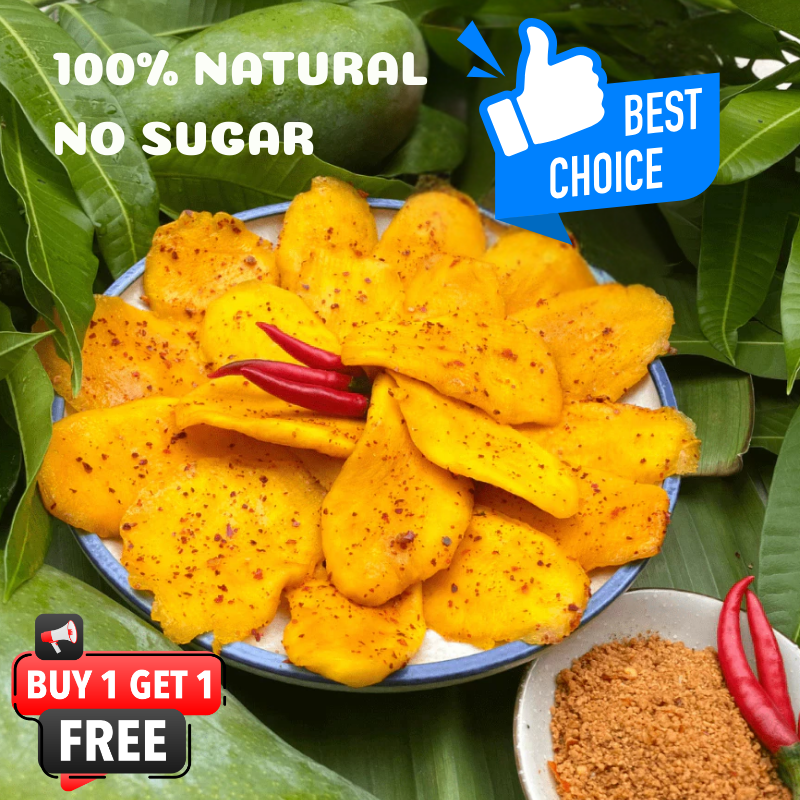READY STOCK 100G/250G/500G Dried Mango with Salt & Chili – Healthy ...