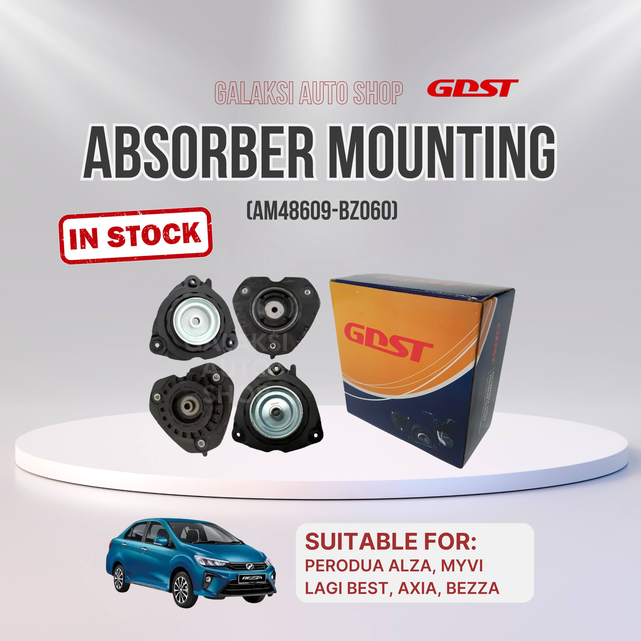 ABSORBER MOUNTING FRT RH LH GDST-ALZA, MYVI LAGI BEST, AXIA, BEZZA ...