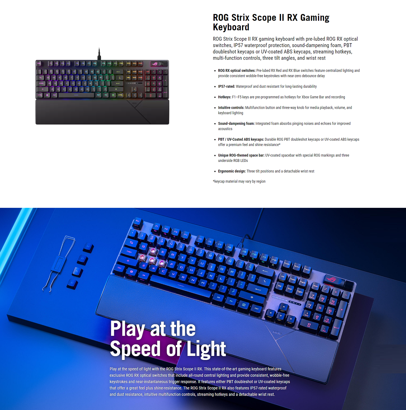 ASUS ROG STRIX SCOPE II X XA14 / ROG STRIX SCOPE II RX XA12 WIRED ...
