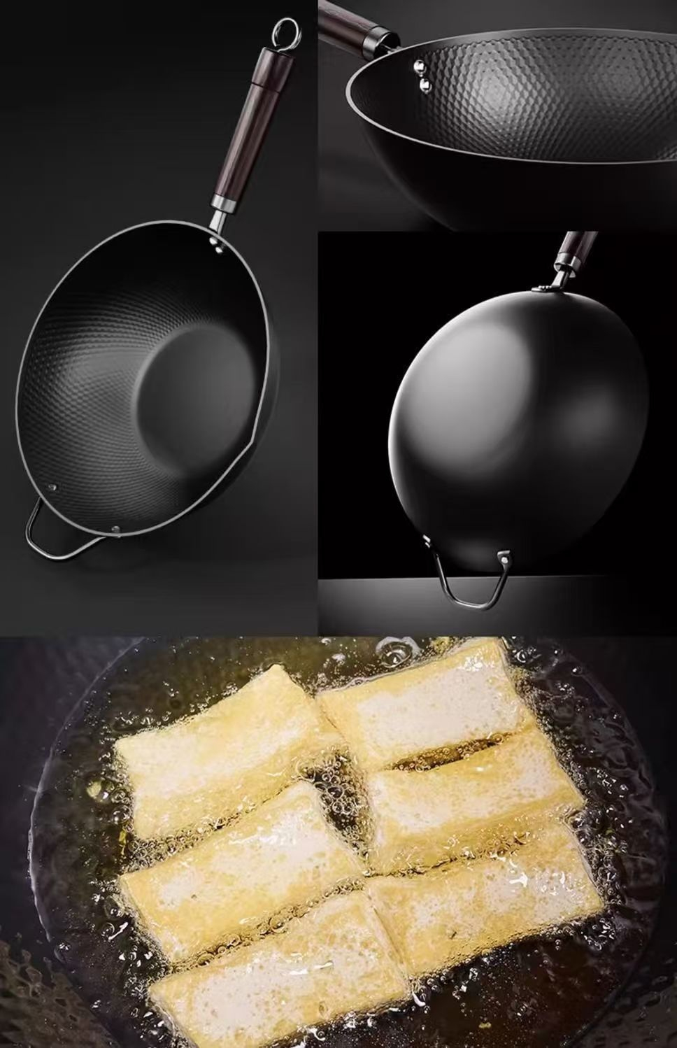 Say goodbye to sticky pans! 30cm Japanese uncoated iron pan, compatible ...