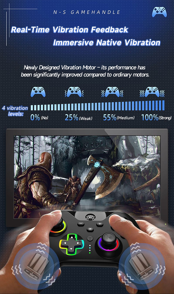 07S Wireless Gaming Controller Gamepad, Hall Joystick, Dual Trigger ...