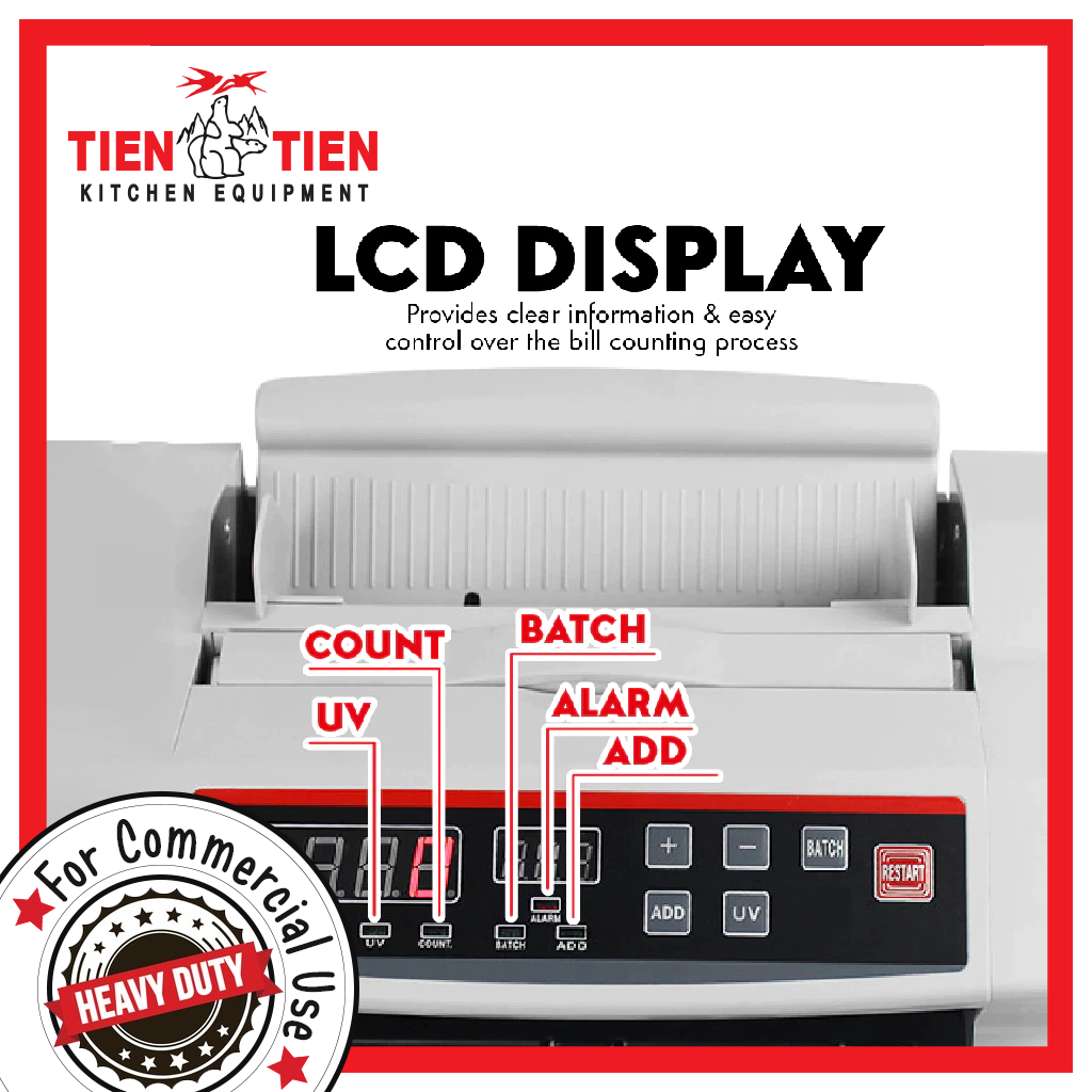 Money Notes Counter Money Counter Machine Bill Counter With UV Function ...