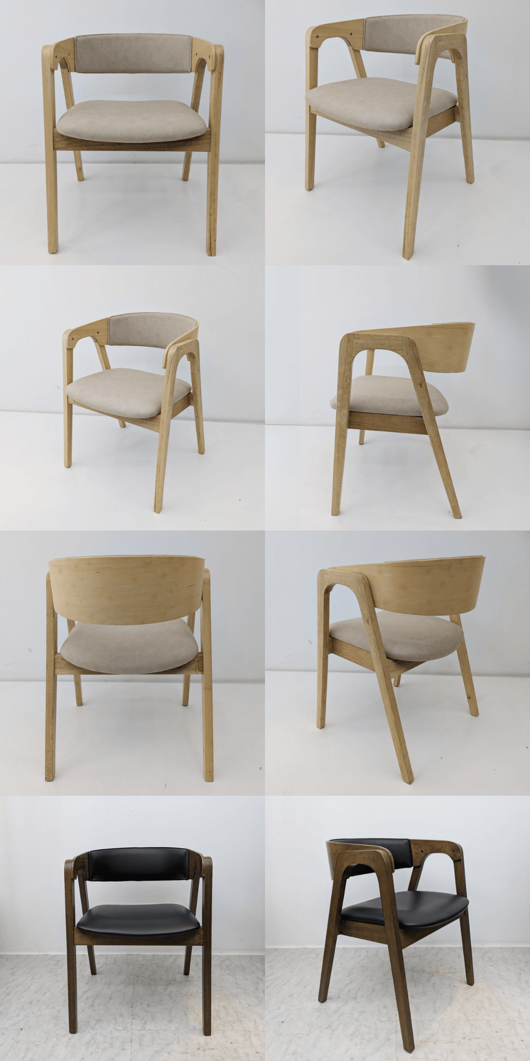 🇲🇾 Set of 2 - Kerusi Makan Kayu Getah, Scandinavian Minimalist ...