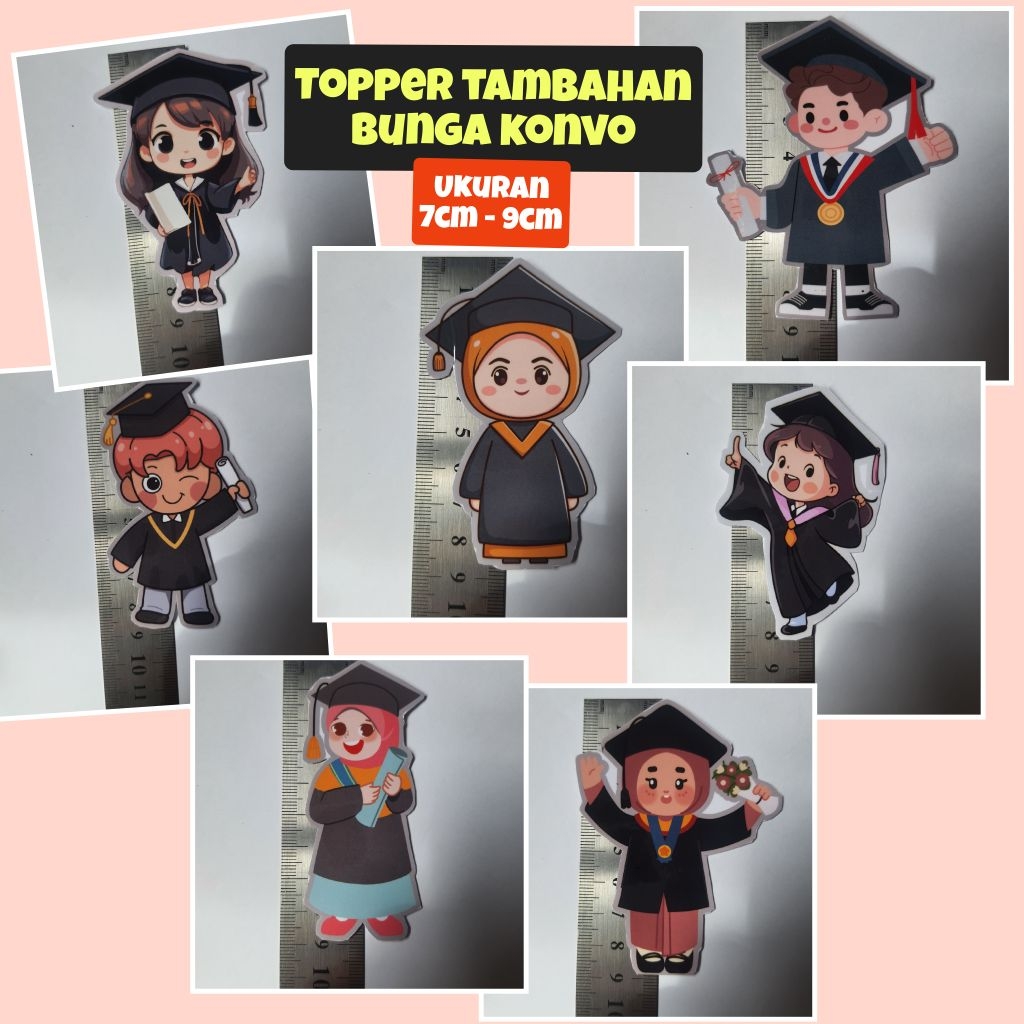 TOPPER BUNGA KONVO 2pcs (8cm-9cm) | Shopee Malaysia