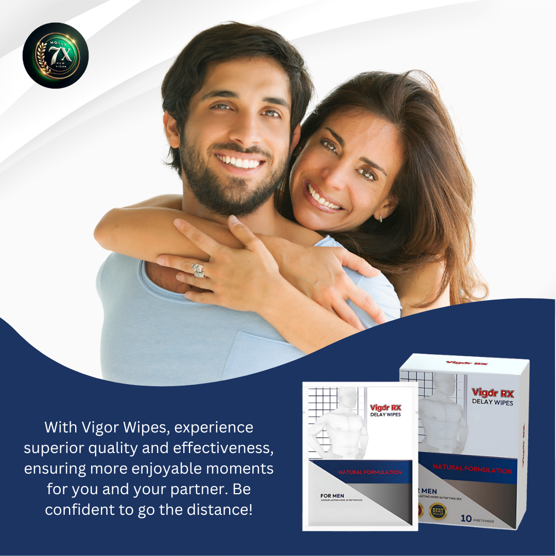 Vigor RX Natural Formula Delay Wipes for Men - Single Pack, Easy-to-Use, Fast-Acting, Brain ...
