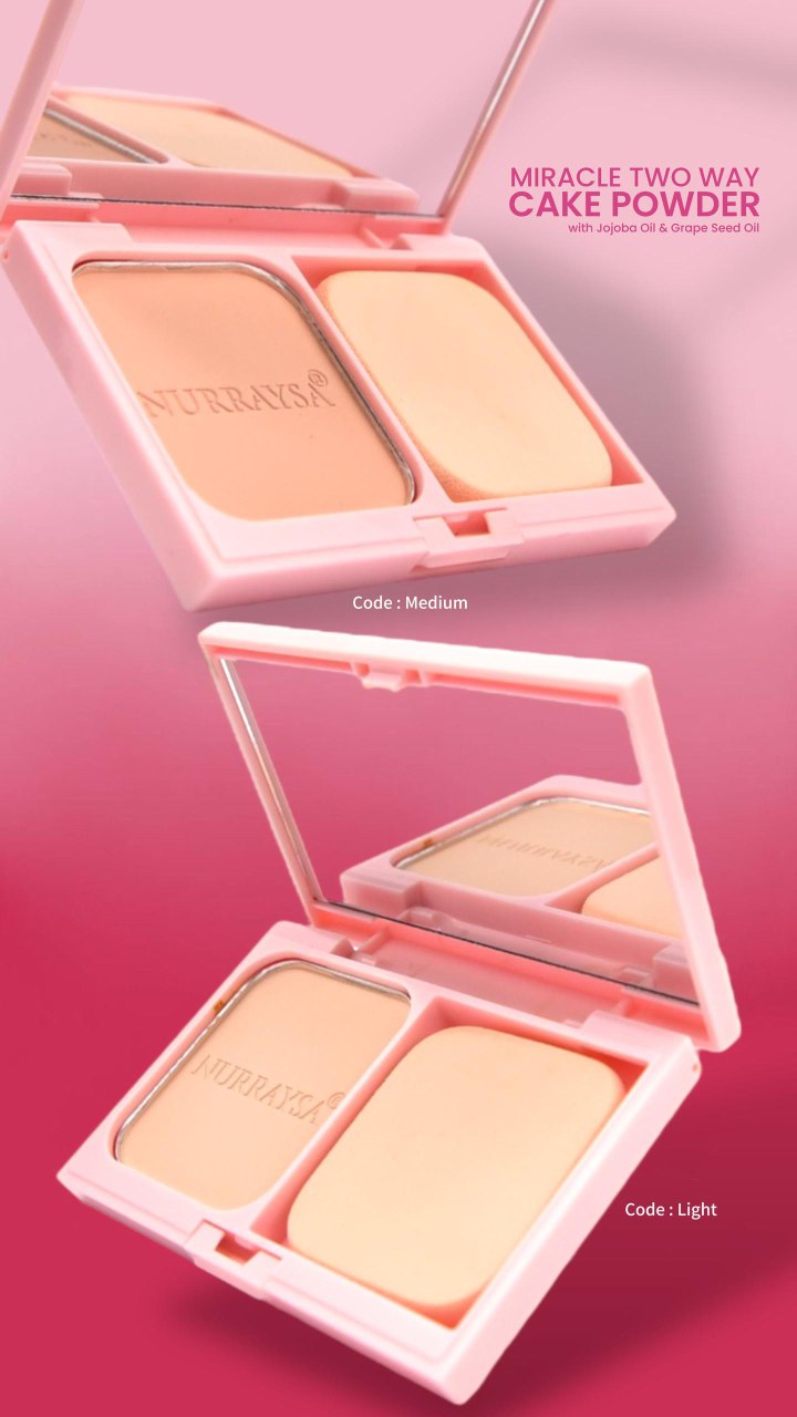 NURRAYSA Miracle Two Way Cake Powder With Jojoba Oil Compact Powder ...