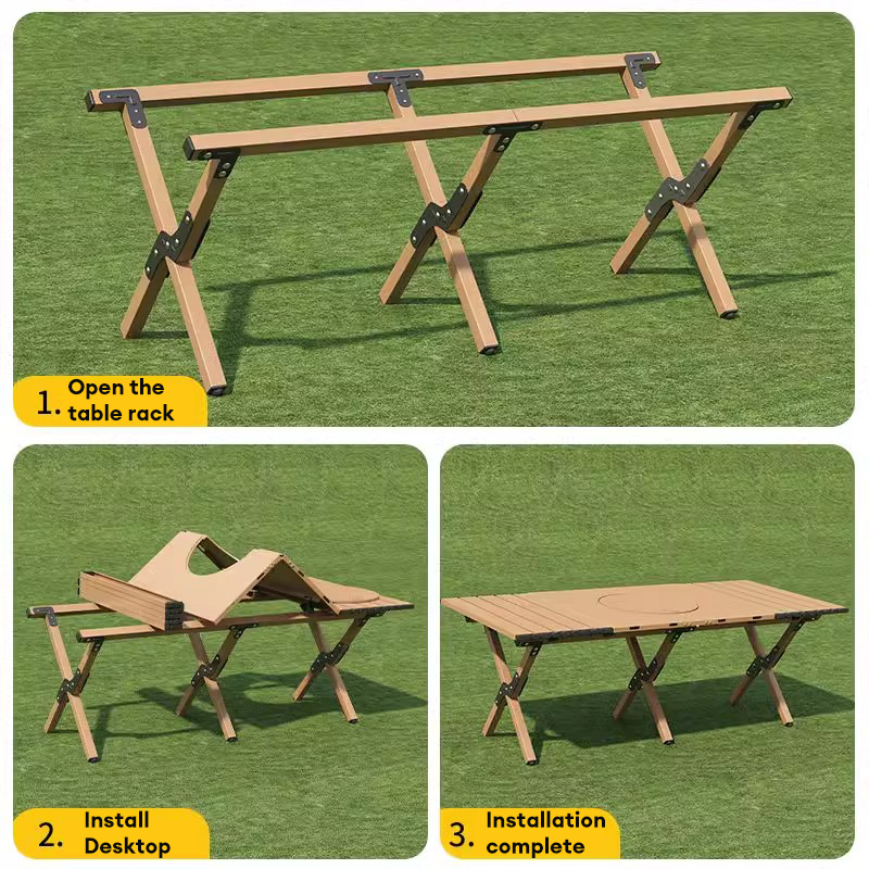 90/120/150CM Meja Camping lipat Picnic Folding table Meja lipat Camping ...