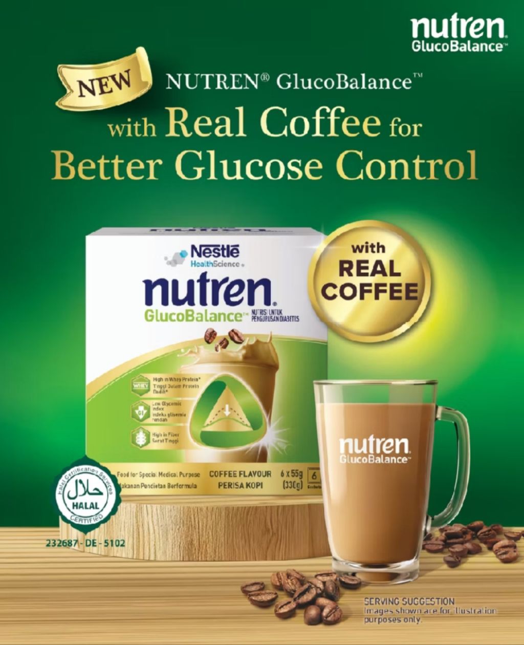 Nutren GlucoBalance Coffee Diabetes Milk Formula 6x55g | Shopee Malaysia