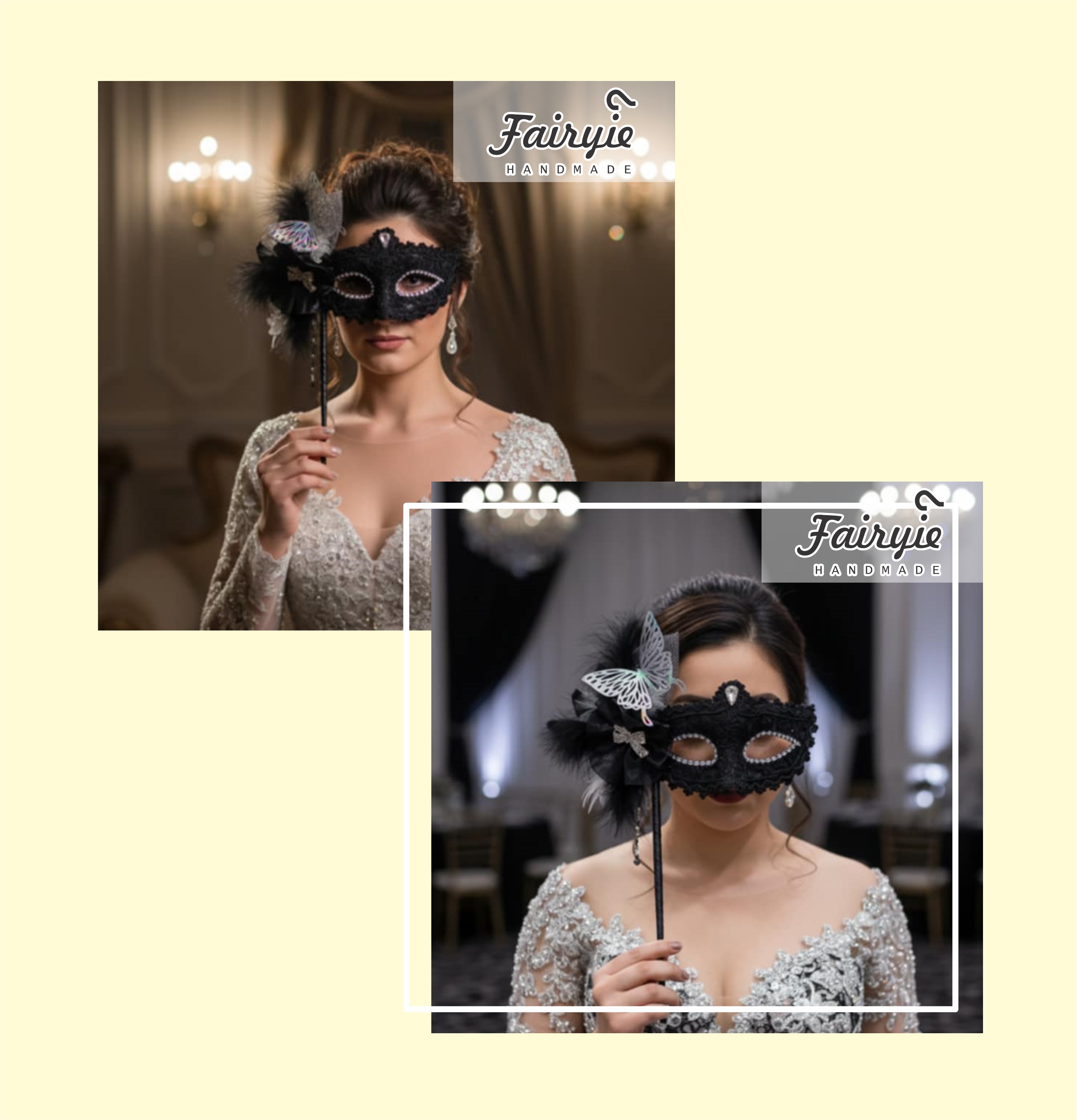 ⚡READY STOCK⚡ Black Silver Masquerade Party Mask Halloween Stick Party ...