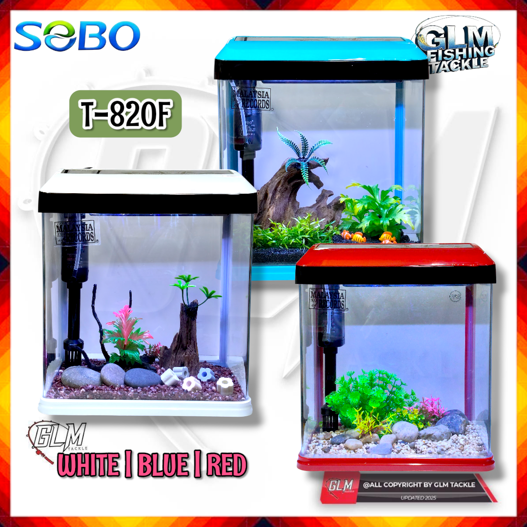SOBO FISH AQUARIUM T-290F/T-820F FISH TANK (PUMP, FILTER, LED LIGHT ...
