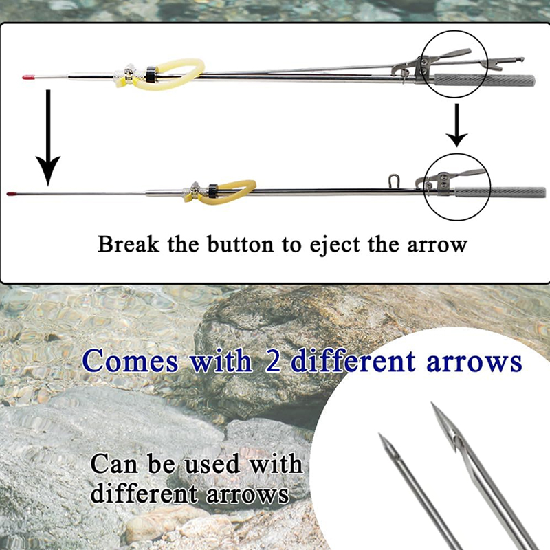 Stainless Steel Spearfishing Gun Underwater Fishing Gun & Fish Spear ...