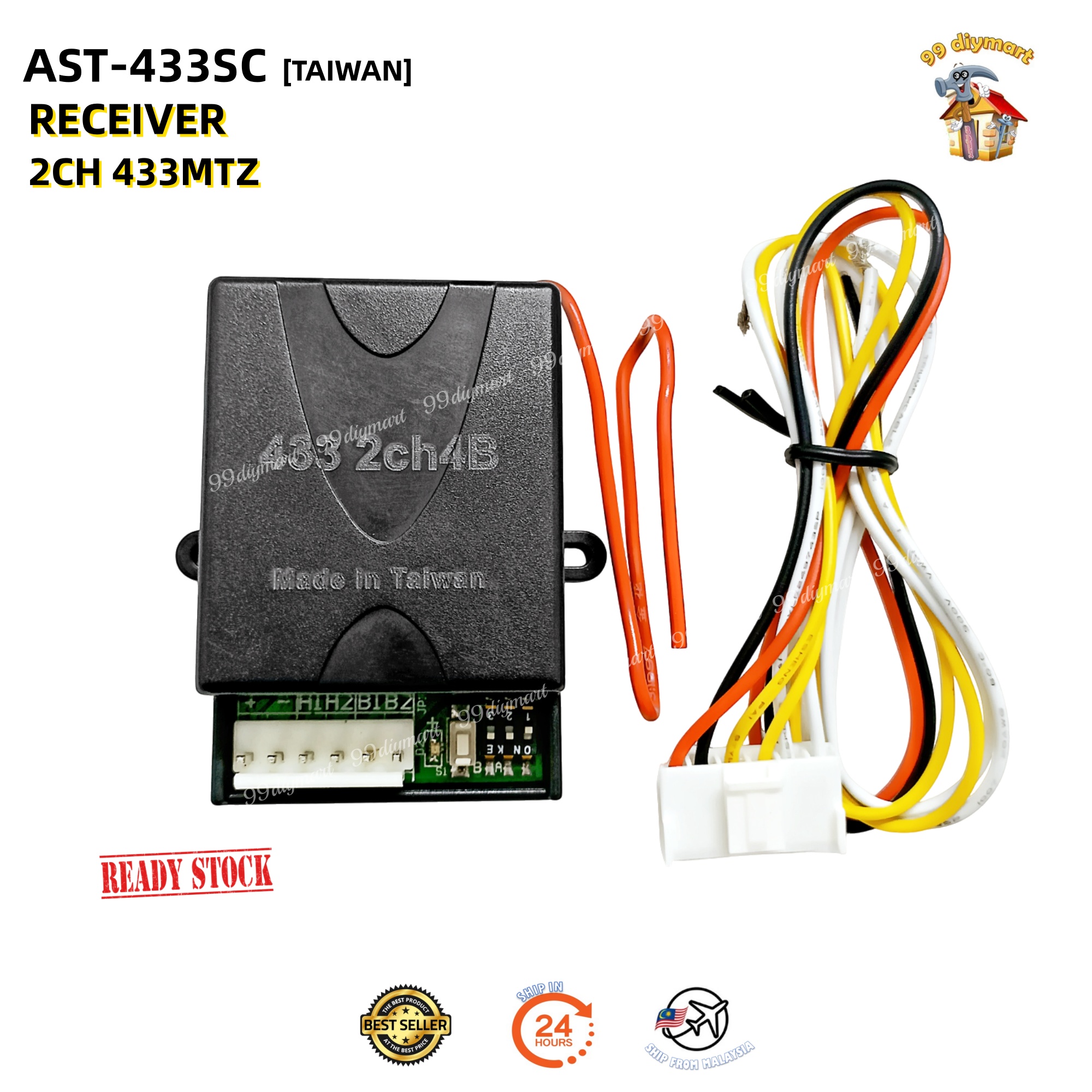 Autogate AST-433SC Taiwan Kawalan Jauh 433mtz ( Remote / Receiver ...