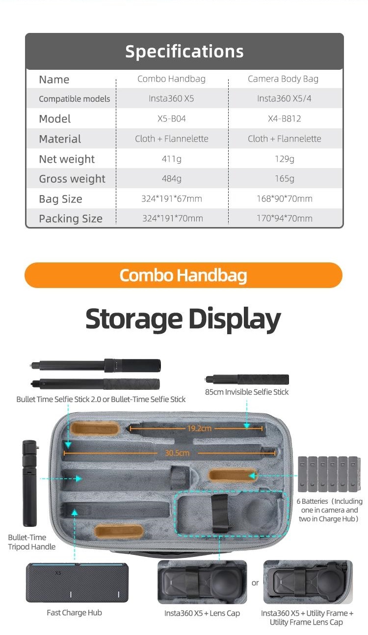Insta360 X5 Readystock Portable Carrying Case (Sunnylife) | Shopee Malaysia