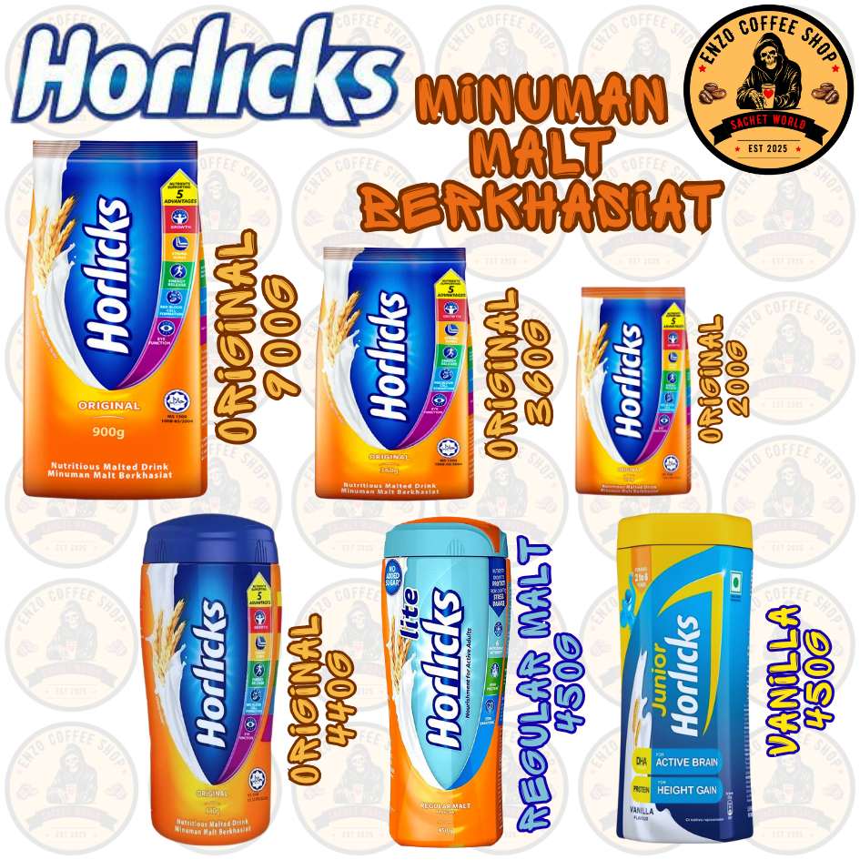 HORLICKS NUTRITIOUS LITE REGULAR MALT DRINK BOTTLE 450G / HORLICKS ...