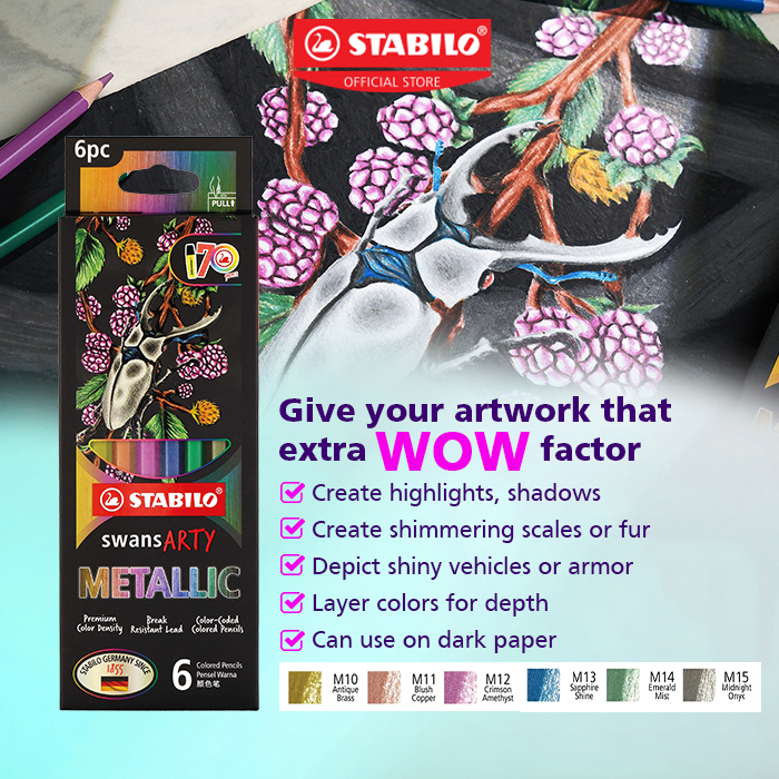 STABILO Swans ARTY Colour Pencil Bundle Set (12/24/36/48) Alat Tulis ...