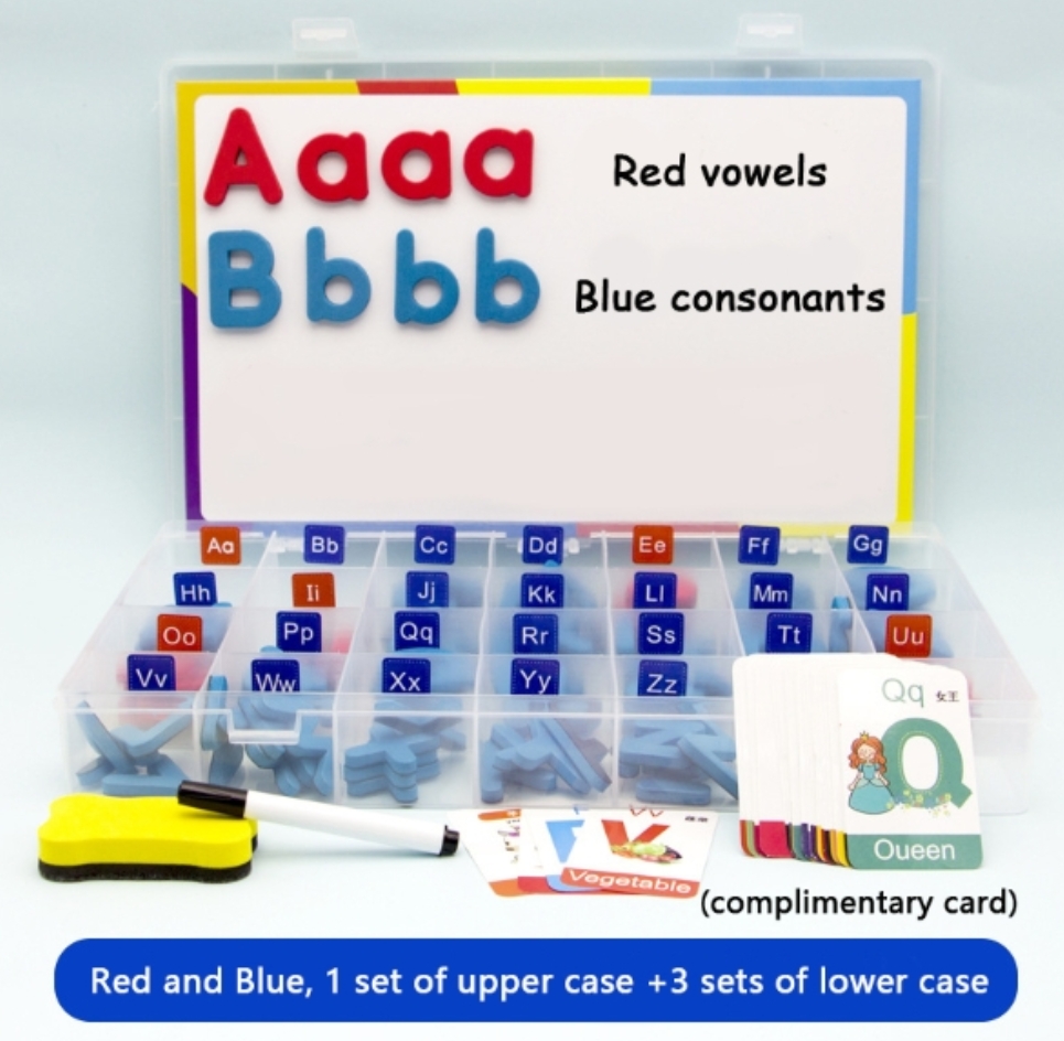[Box + Whiteboard] Kid Magnetic ABC Alphabet Learn Letters Numbel Set ...