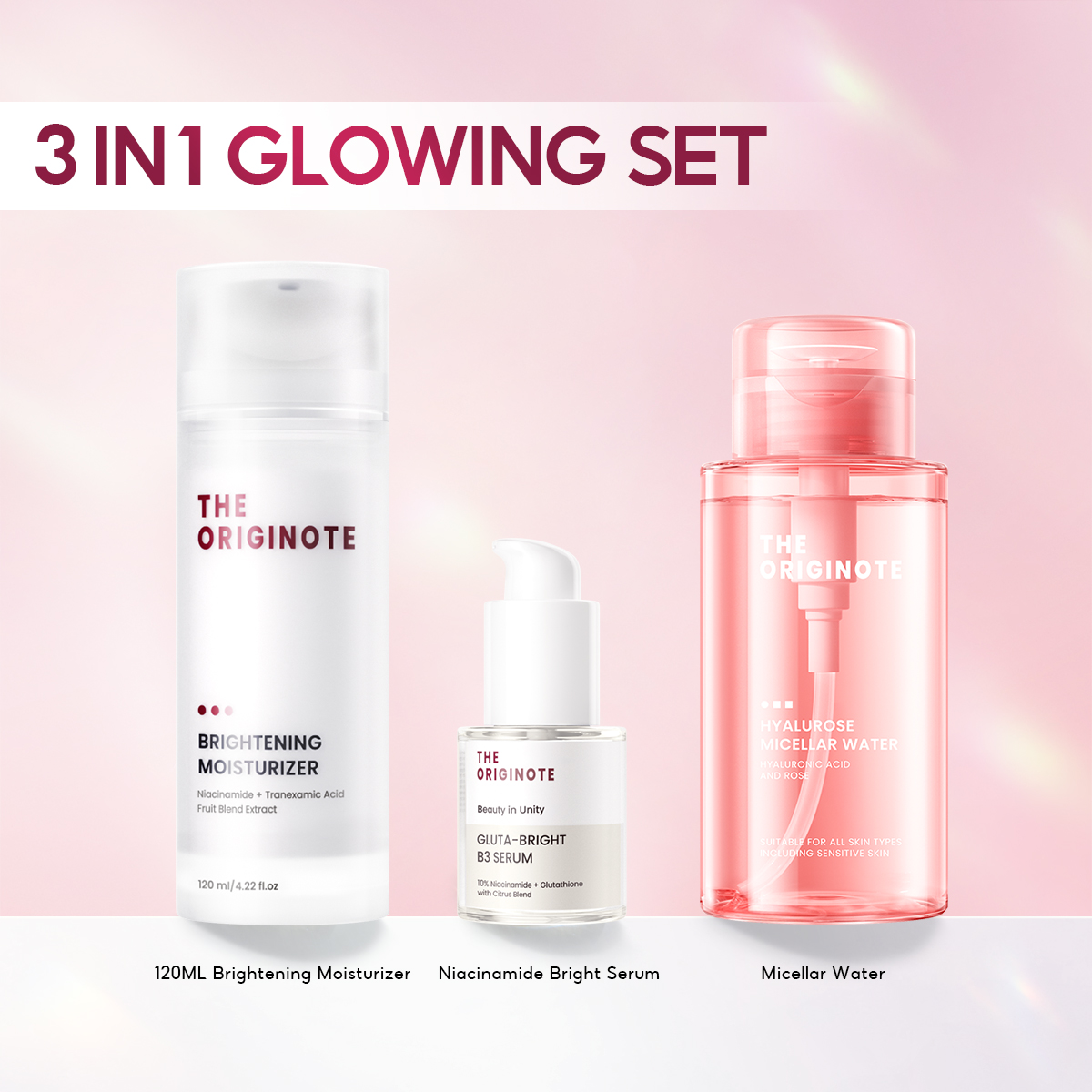 The Originote 2in1 Glowing Set, Niacinamide Glowing-Moisturizer ...