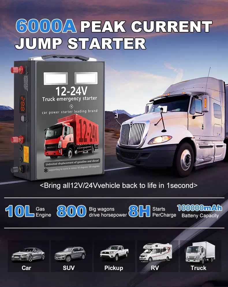 (HEAVY DUTY)EBUYINT Heavy Duty 24V Diesel Lorry Jump Starter Car Jumper ...
