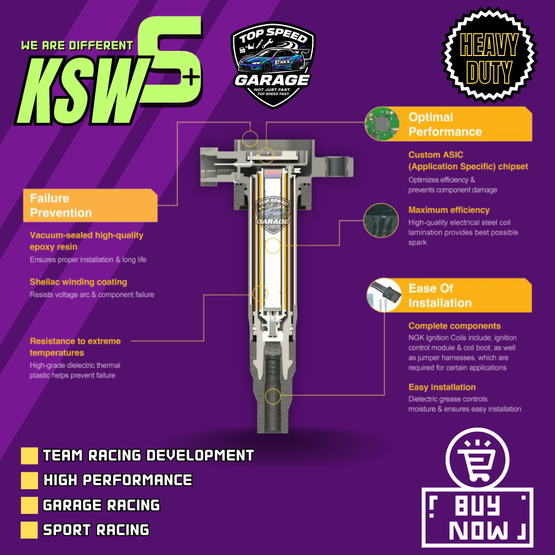 Toyota Vios NCP150 - KSW S+ Performance Ignition Plug Coil (ICT-02265-K ...