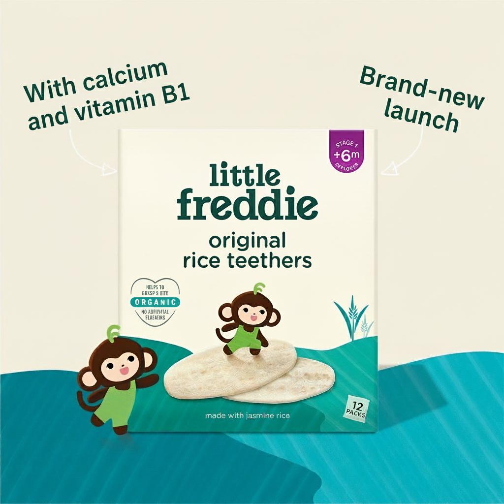Little Freddie Organic Rice Teethers 6m+ 48g (12 packs x 4g) Expiry ...