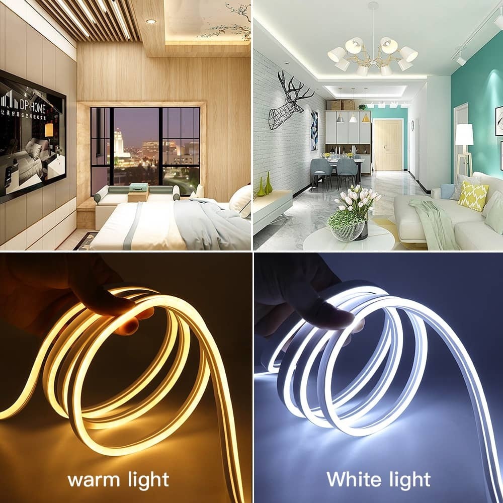 220V Led Neon Light Strip Free EU plug Waterproof 2 - 20M Flexible LED ...
