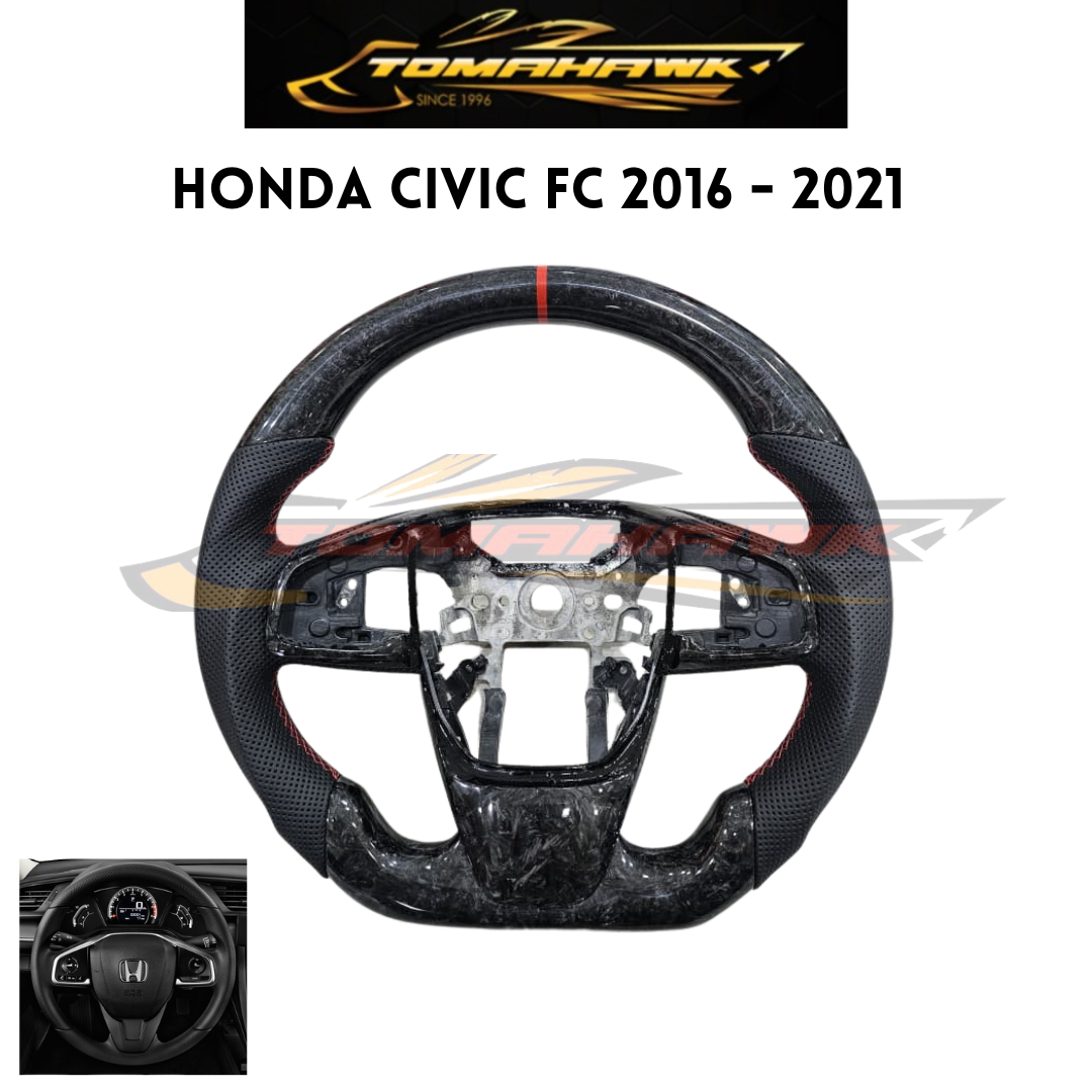 HONDA CIVIC FC 2016 - 2021 FORGED CARBON FIBER STEERING WHEEL FC ...
