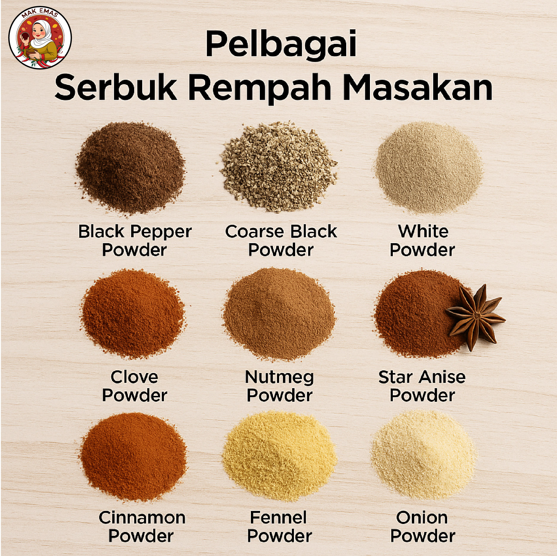 Garlic Onion Serbuk Seasoning Mix Rempah Campuran Herbs Packing Refill ...