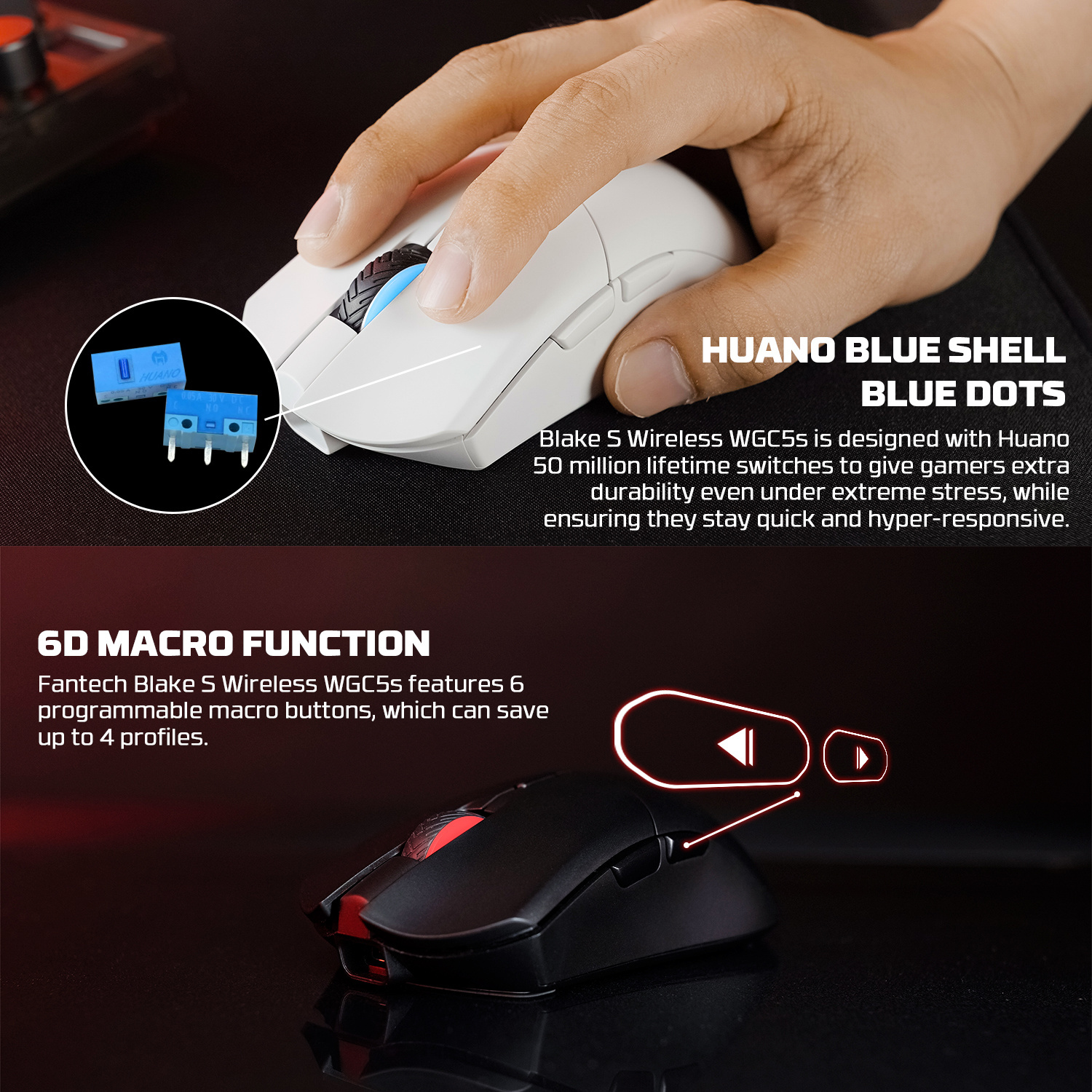 Fantech Blake S WGC5s Wireless Gaming Mouse | Pixart 3311 Sensor ...