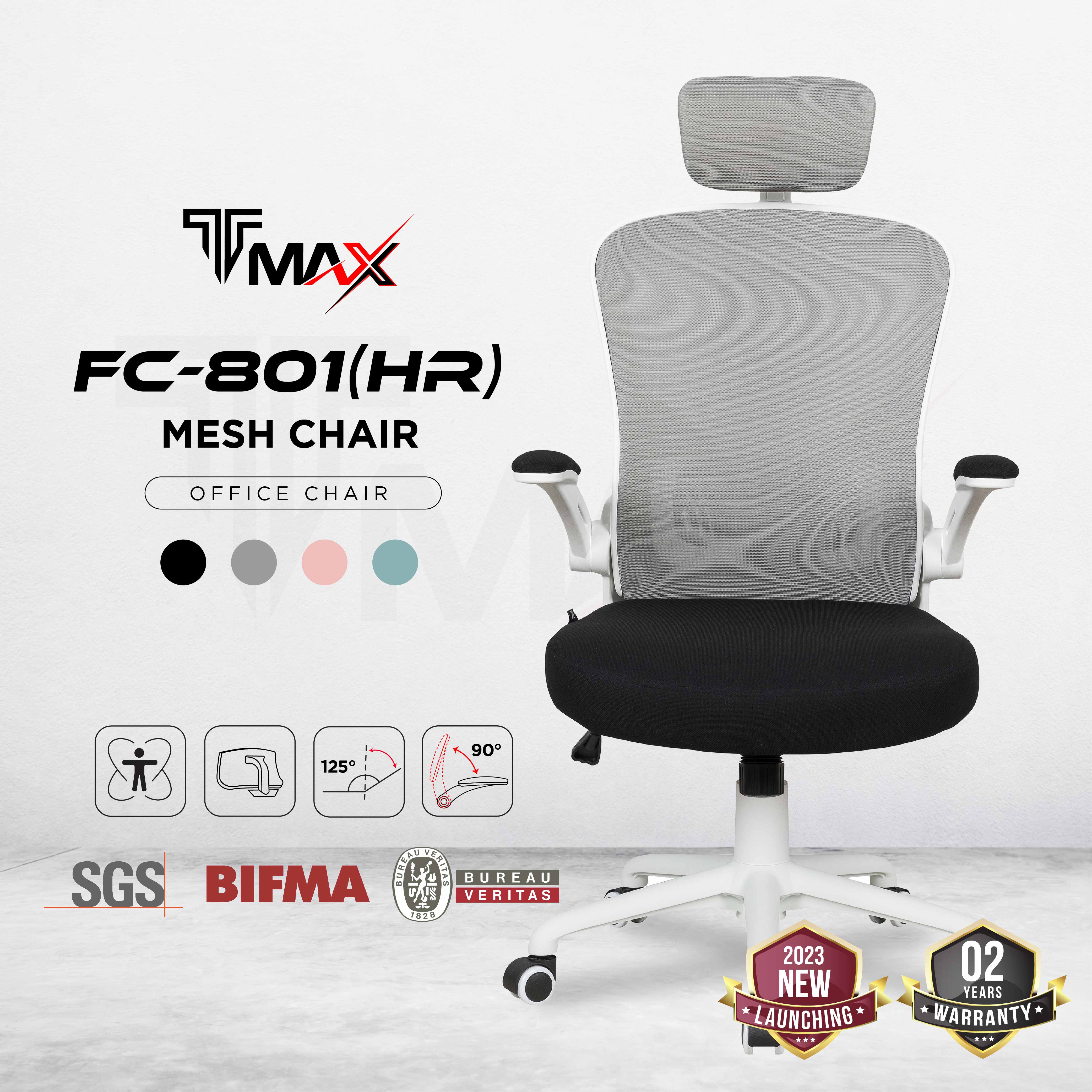 TMAX FC-801 Mesh Chair Ultra Comfortable Seat with Adjustable Armrest ...