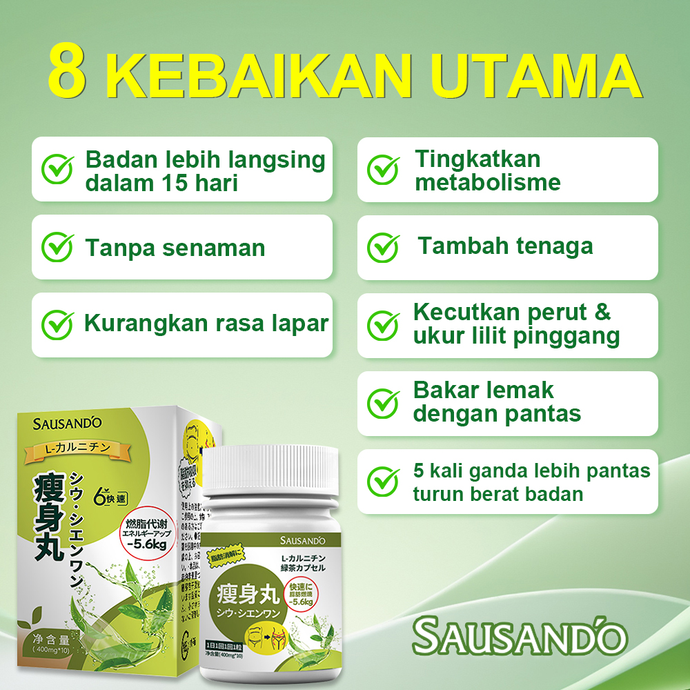 Sausando Kapsul L-Carnitine Turun Berat Herba Detoks Membakar Lemak ...