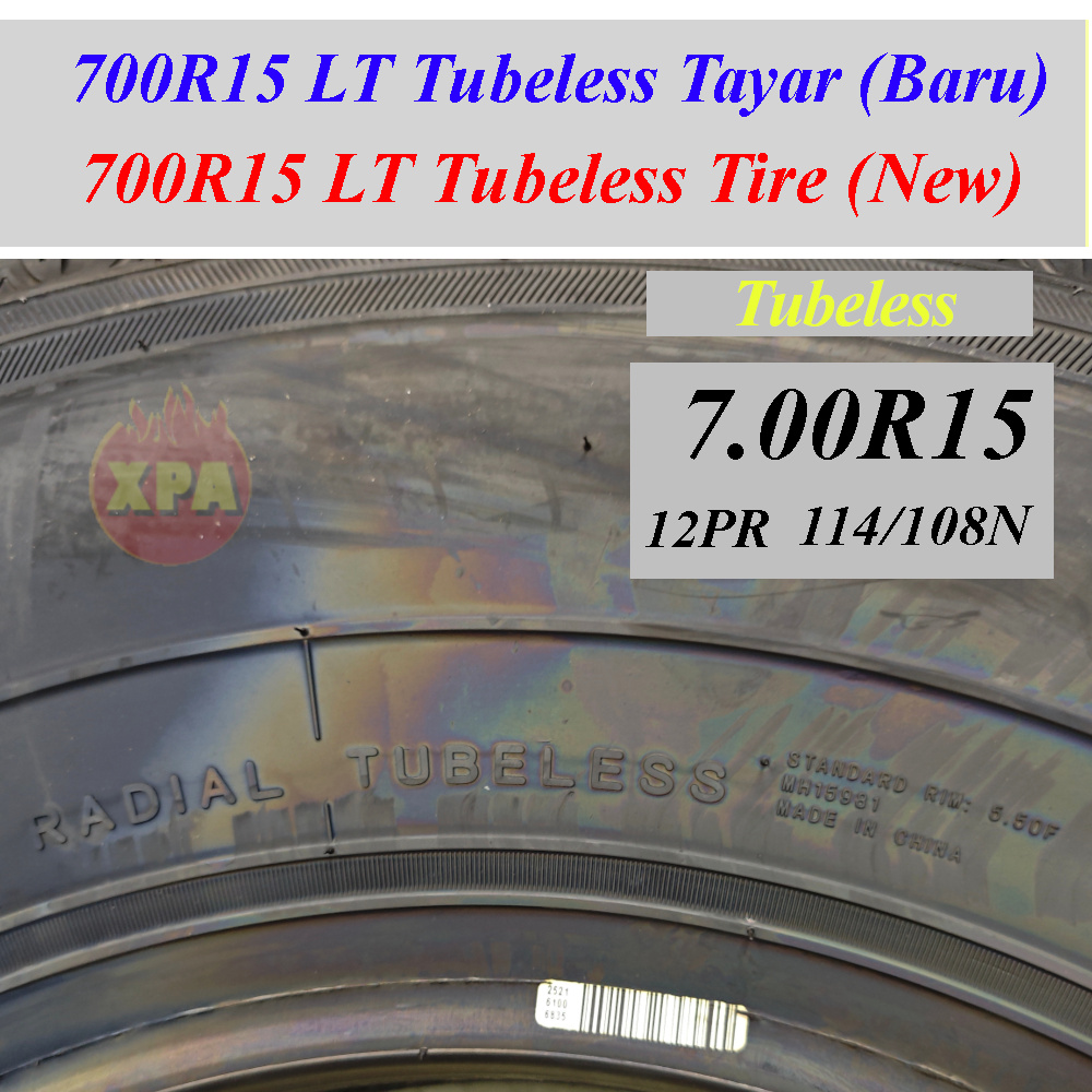 [ NEW TIRE ] 700R15 7.00R15 LT Tubeless TL Tire Lorry Lori Tayar Nissan ...