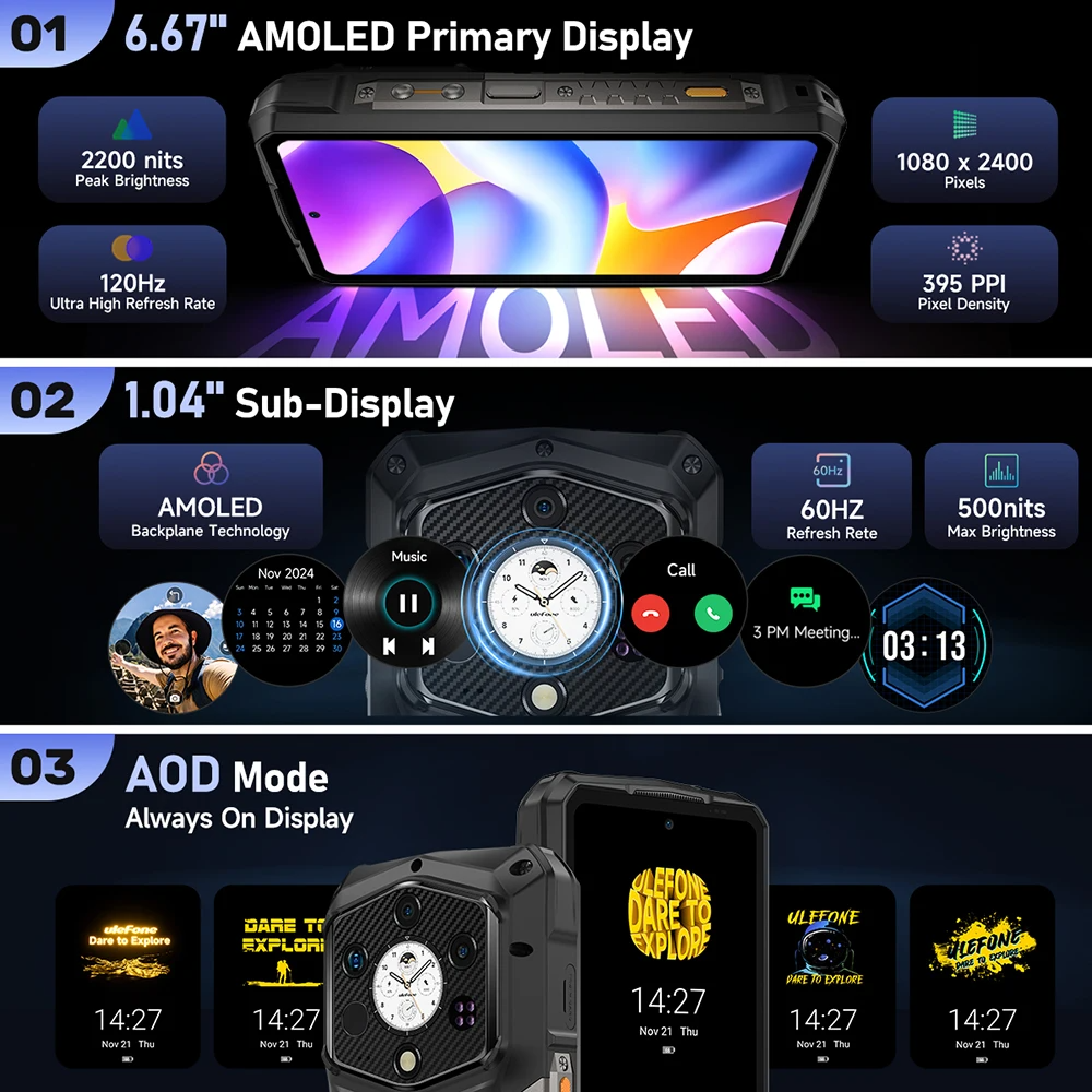 Ulefone Armor 29 Pro T 5G Rugged Smartphone Android 15 MTK Dimensity ...