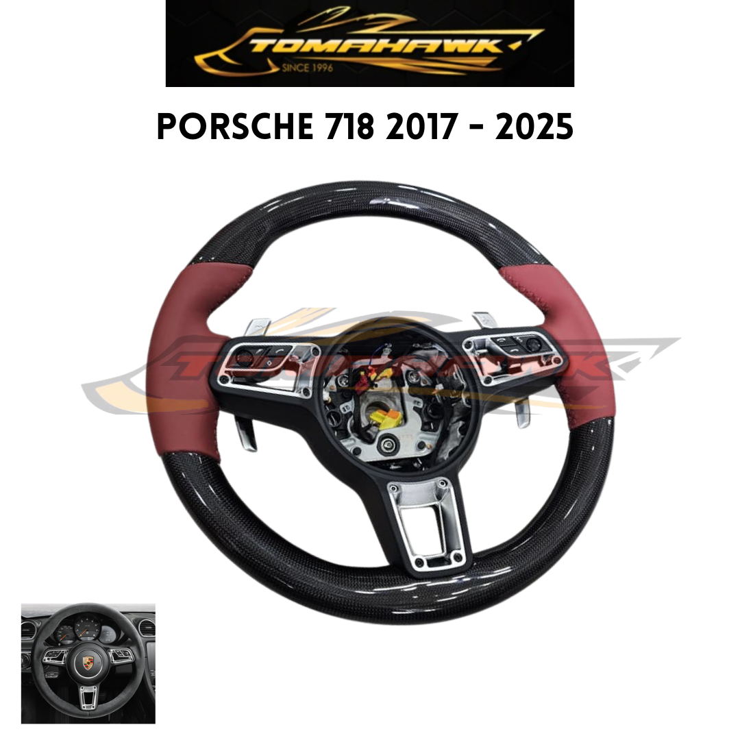 PORSCHE 718 2017 - 2025 CARBON FIBER STEERING WHEEL PORSCHE CARBON ...