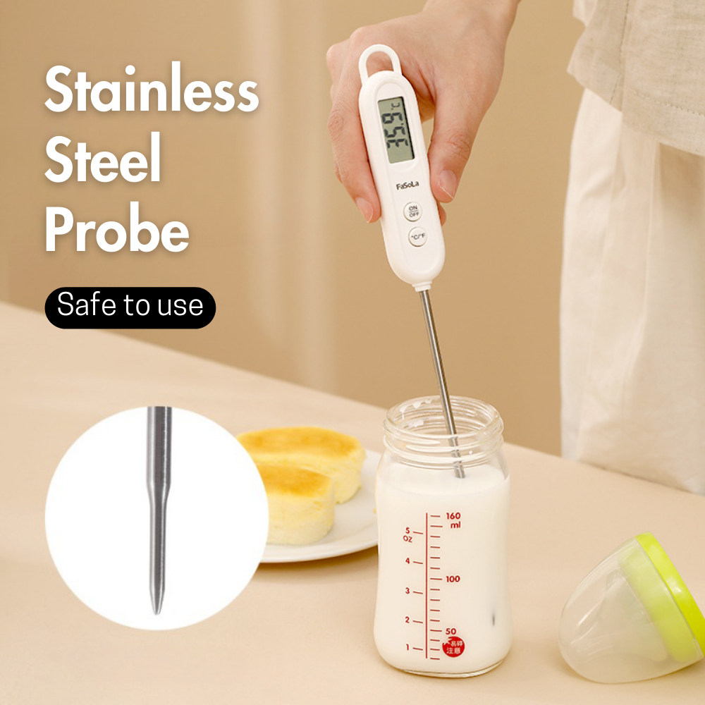 FaSoLa Digital Food Thermometer Food Probe 3 Sec Instant Read Kitchen Thermometer Probe Heat ...