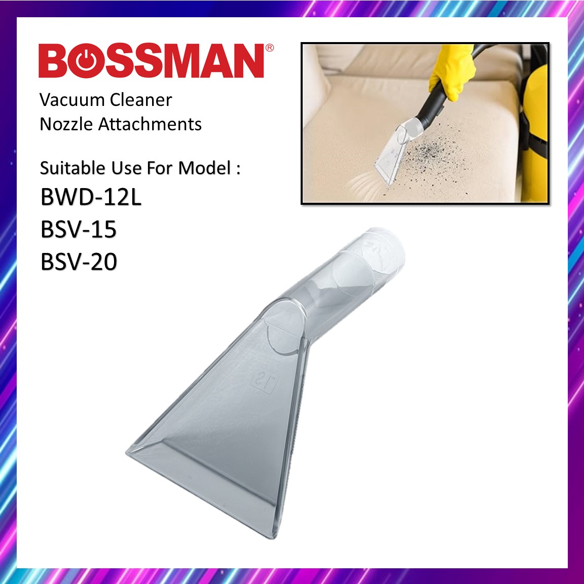 Bossman Vacuum Extractor Attachment Head with Clear Head Deep Wash ...