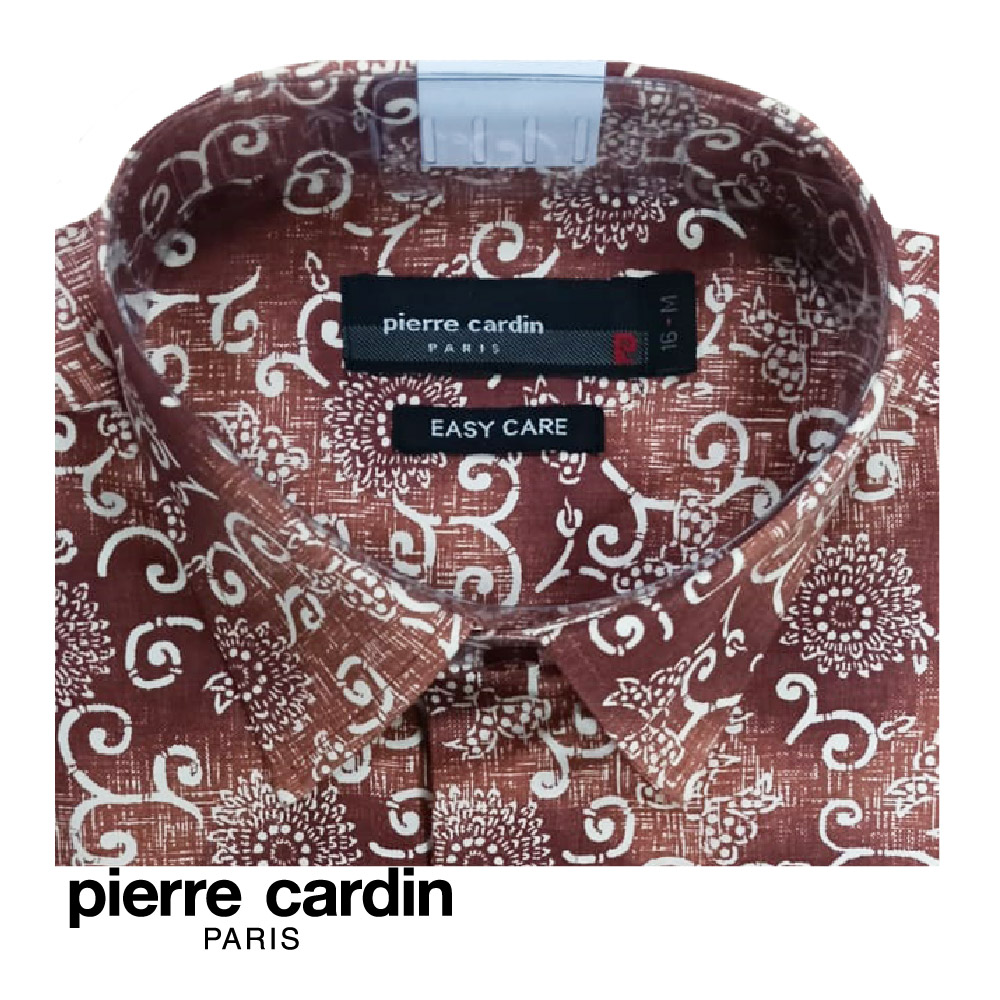 Pierre Cardin Mens Short Sleeve Printed Shirt With Pocket (Semi Regular ...