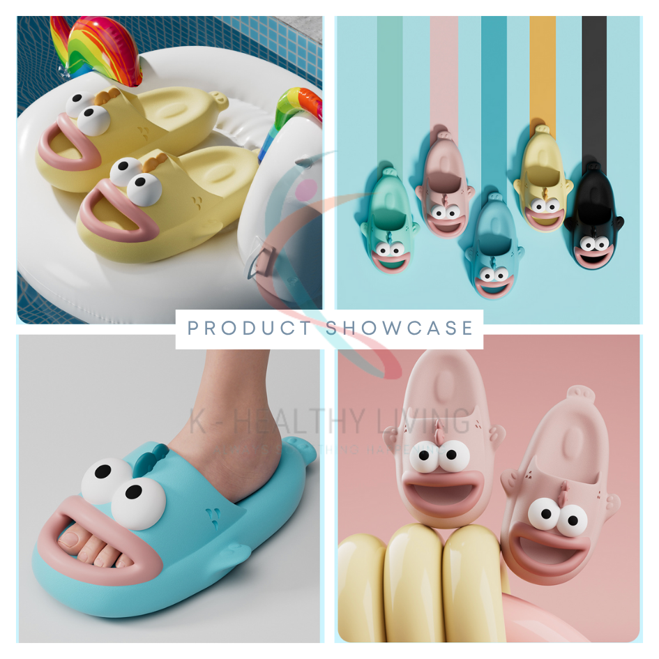 Selipar Cute Clownfish Slippers Women's Indoor Home Bathroom Non-Slip ...