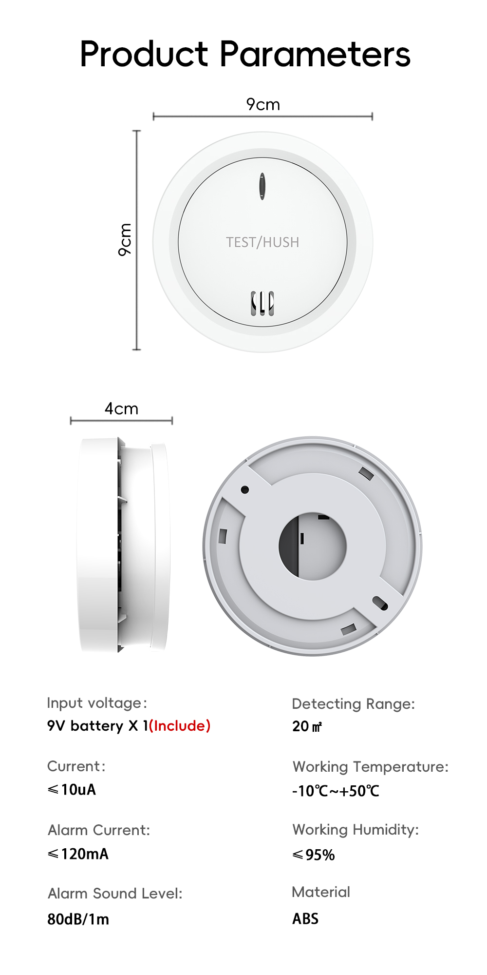 SmartAir WIFI Smoke Detector Fire Detector Smoke Sensor Alarm Come with ...
