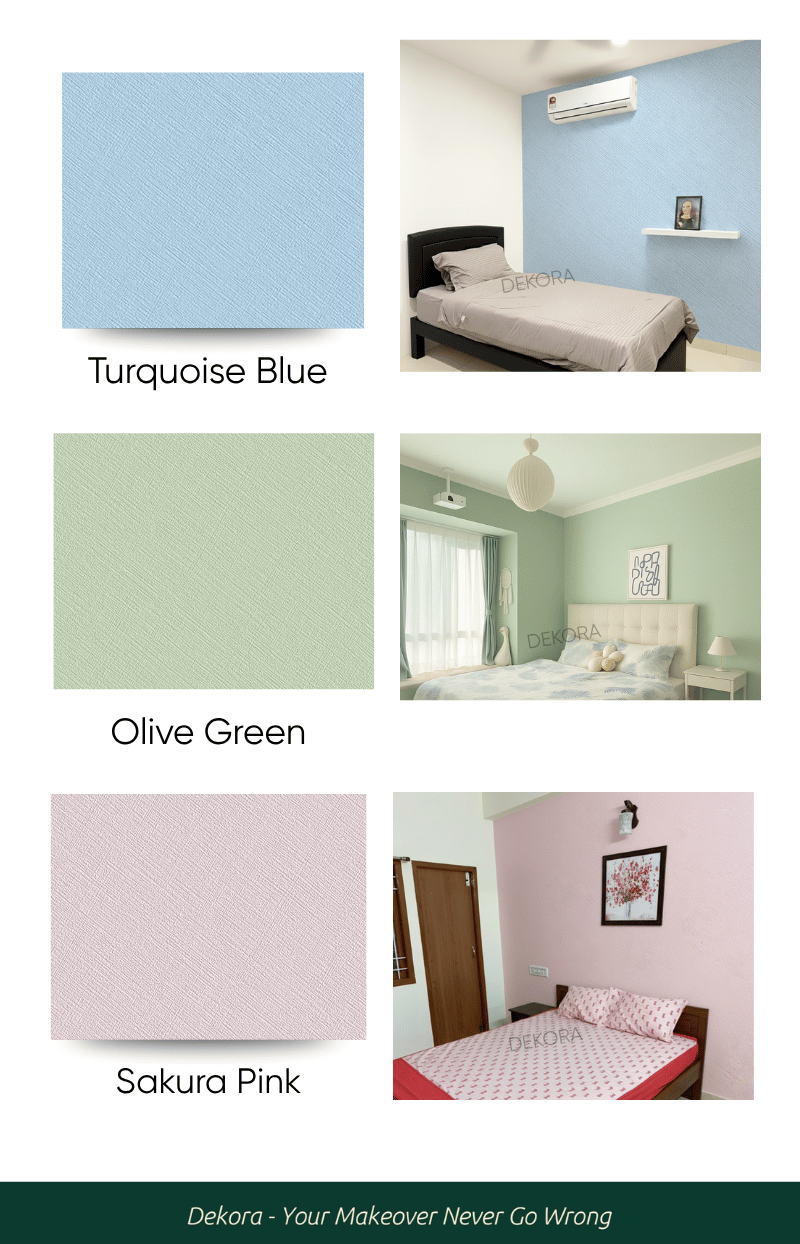 【10Meter】 Wallpaper Matte Plain Colour Self Adhesive Modern Bedroom ...