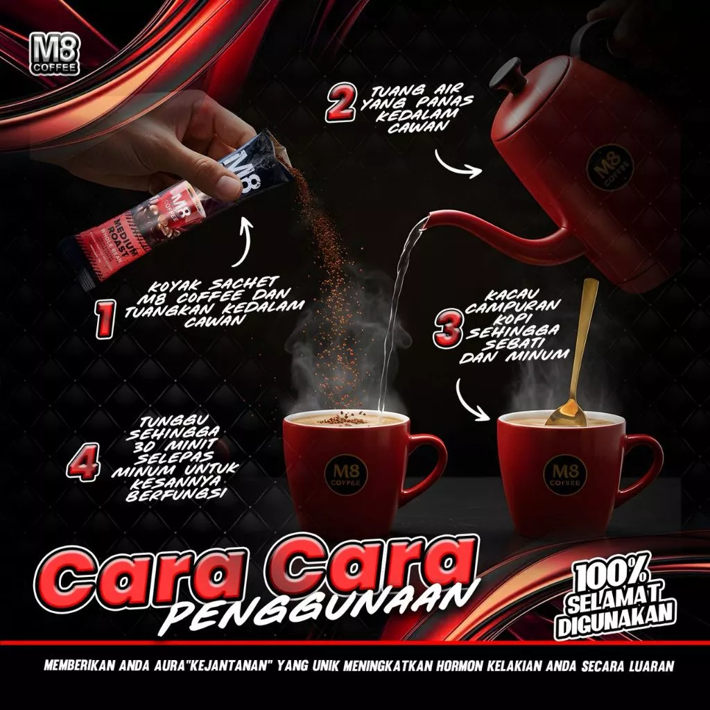 Ready Stock Kopi M8 / M8 Coffee / Herba Minuman Bertenaga / 1 Packet 5 ...